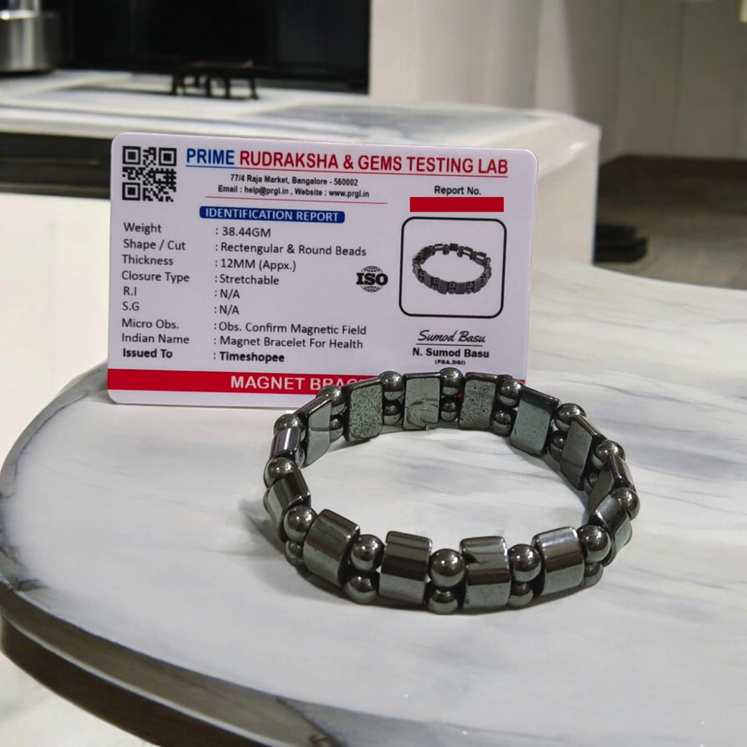 Black Magnetic Weight Loss & BP Control Bracelet - Lab Certified – Timeshopee