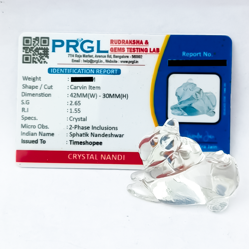 Crystal Nandi Set of 2 - Sphatik Nandi, Lab Certified – Timeshopee