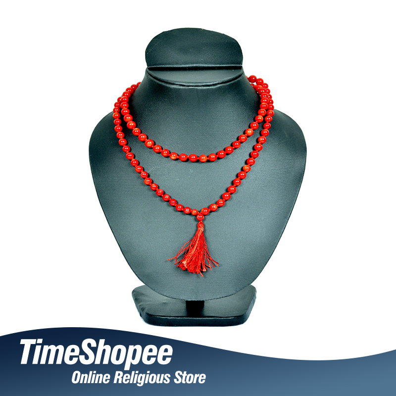Lal Moonga Mala | Red Coral Mala For Mangal Dosh By Timeshopee
