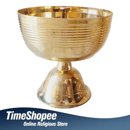 Akhand Jyot | Pure Brass | Extra Large | With Plate – Timeshopee