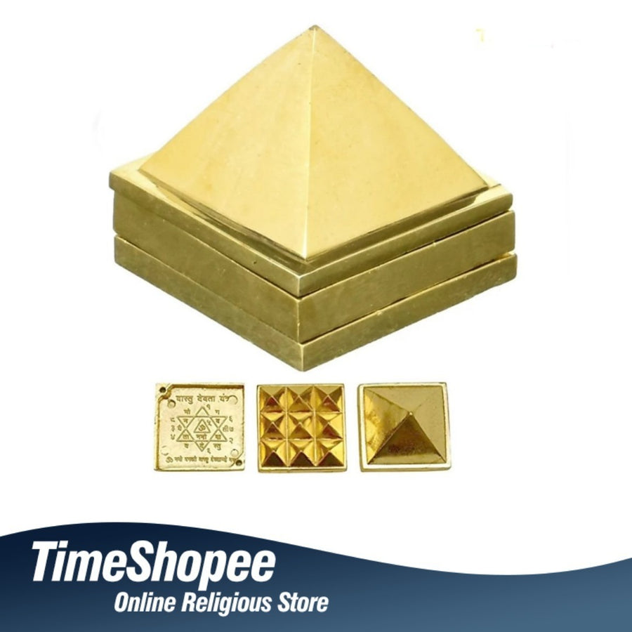 Vaastu Pyramid 3 Layers Golden Set for Positive Energy – Timeshopee